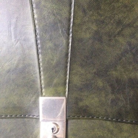 Bags | Vintage Simulated Green Leather Map Document Bag | Poshmark